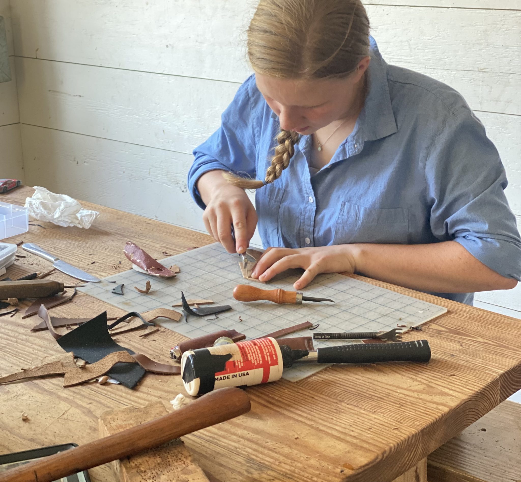 How To Begin Working With Leather - The Delightful Homeschool